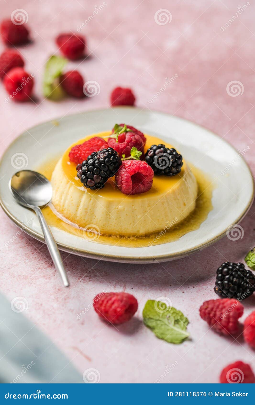 Creme Caramel, Flan, or Caramel Pudding is a Custard Dessert Stock ...