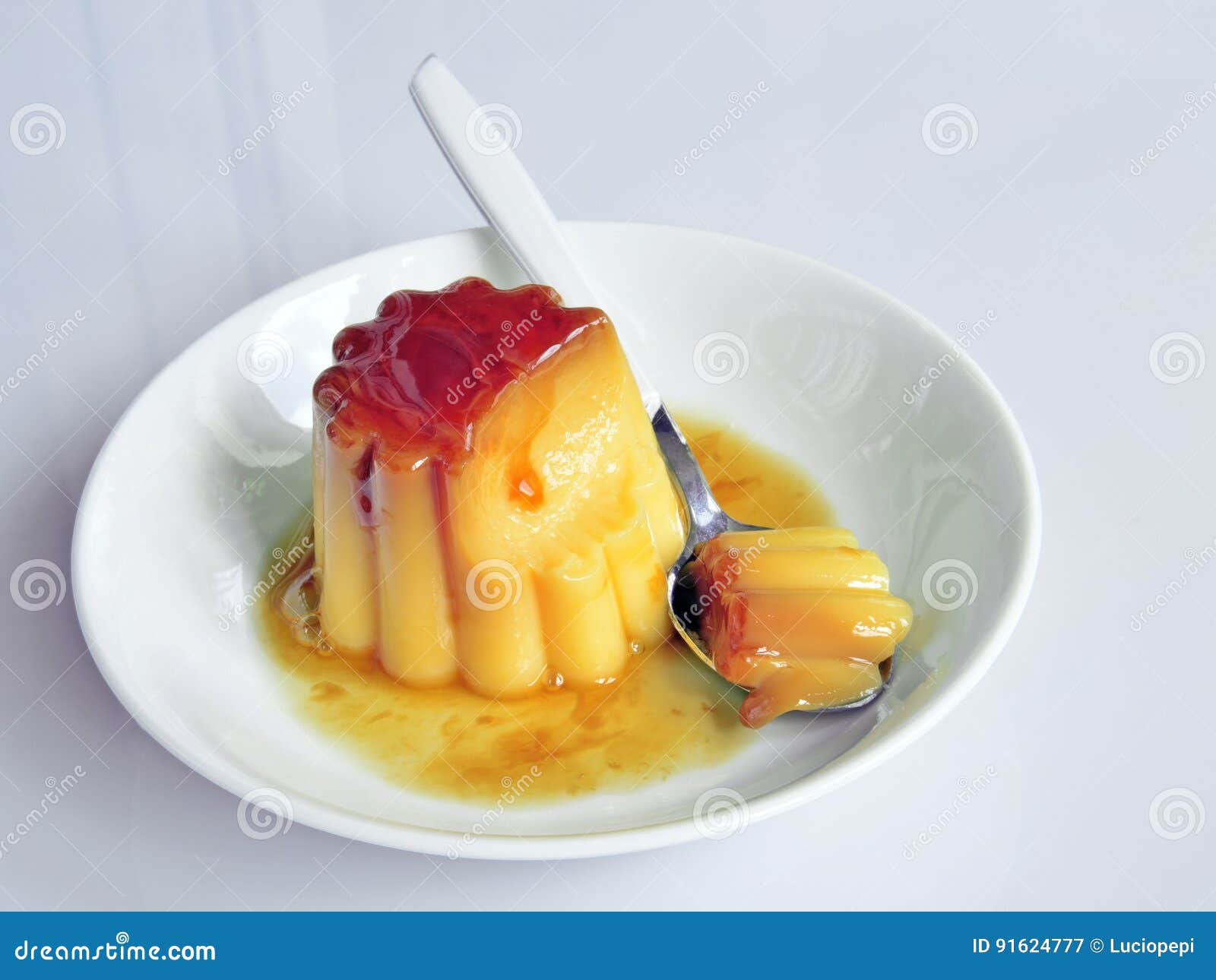 Creme Caramel. Pudding Ready To Eat Stock Image - Image of lifen, still ...