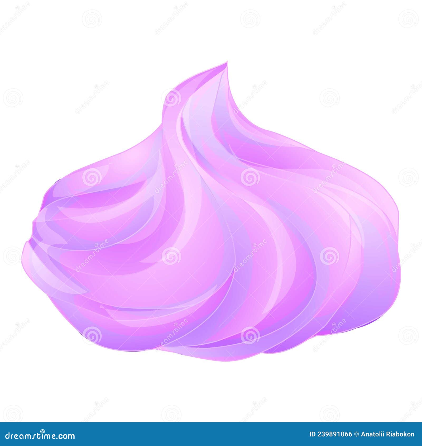 Creme Meringue Icon Cartoon Vector Cream Cake Stock Vector