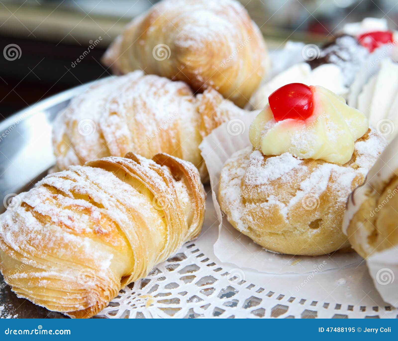 Creme Pastry. stock image. Image of sugar, cream, dessert - 47488195