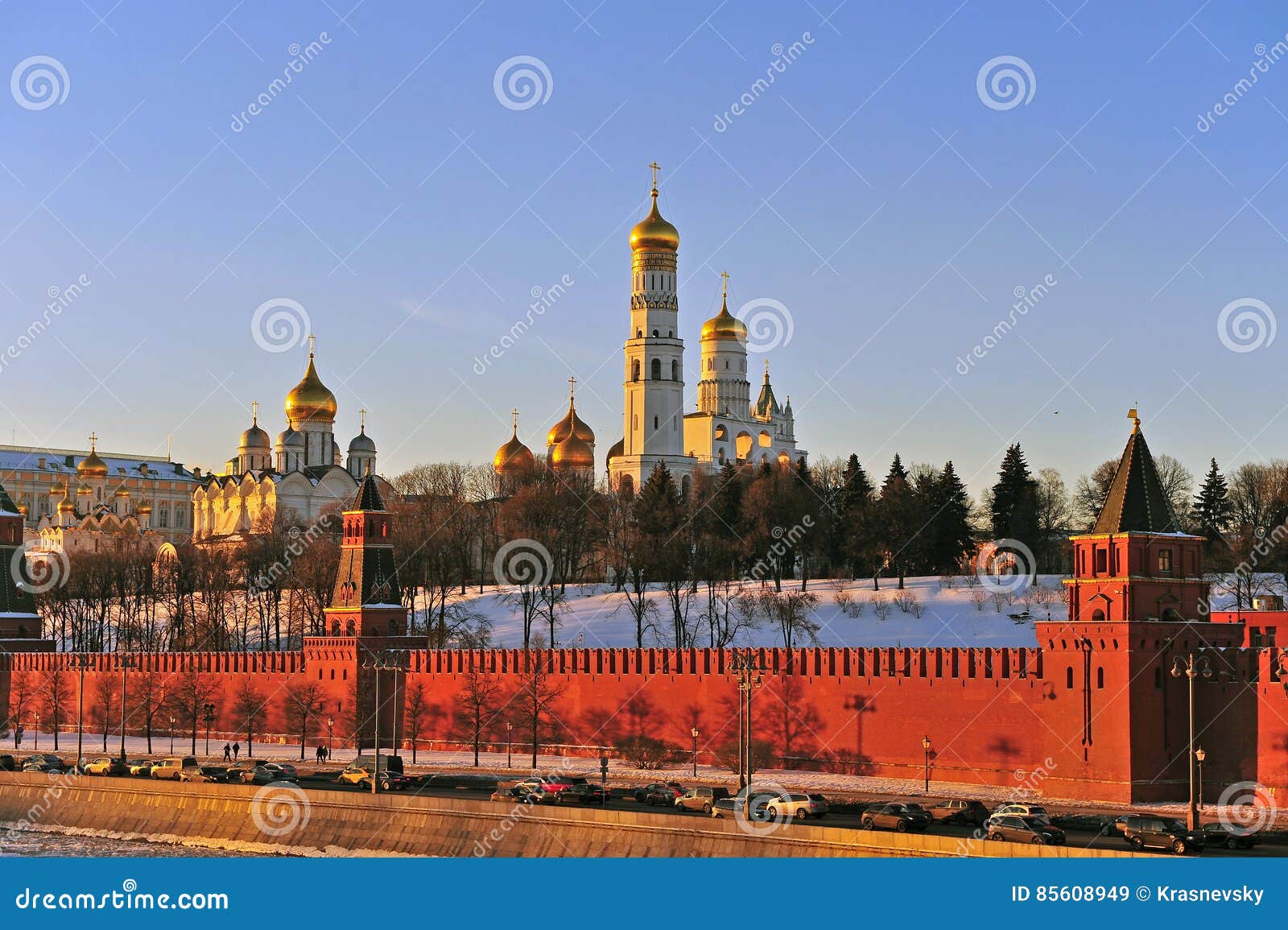 Cremlino Di Mosca Sul Tramonto Immagine Stock - Immagine di limite ...