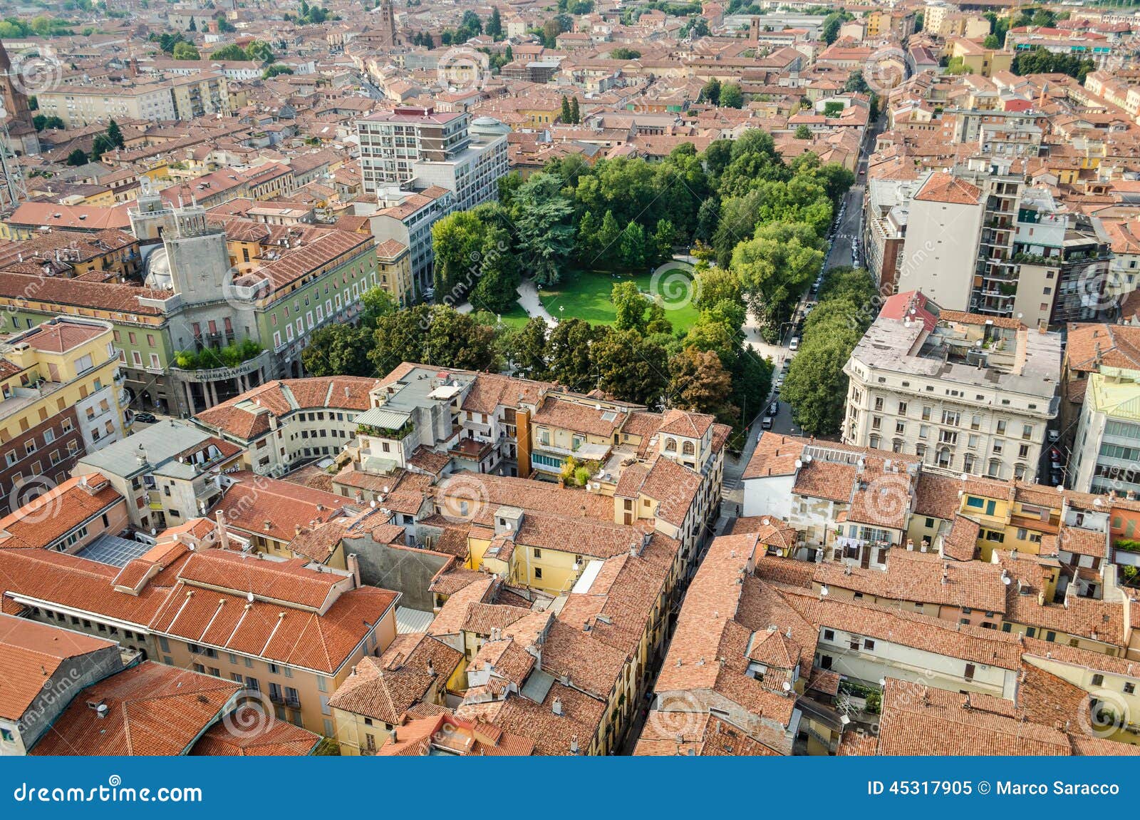 Cremona, Italy, Panorama from the Torrazzo Stock Image - Image of italy ...