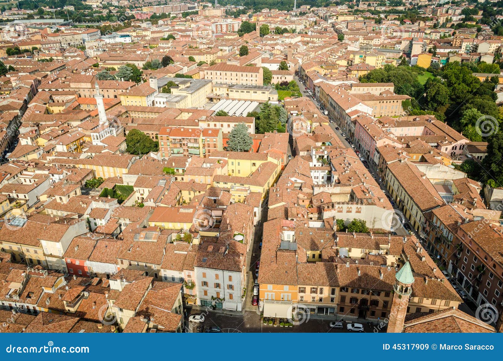 Cremona, Italy, Panorama from the Torrazzo Stock Image - Image of ...