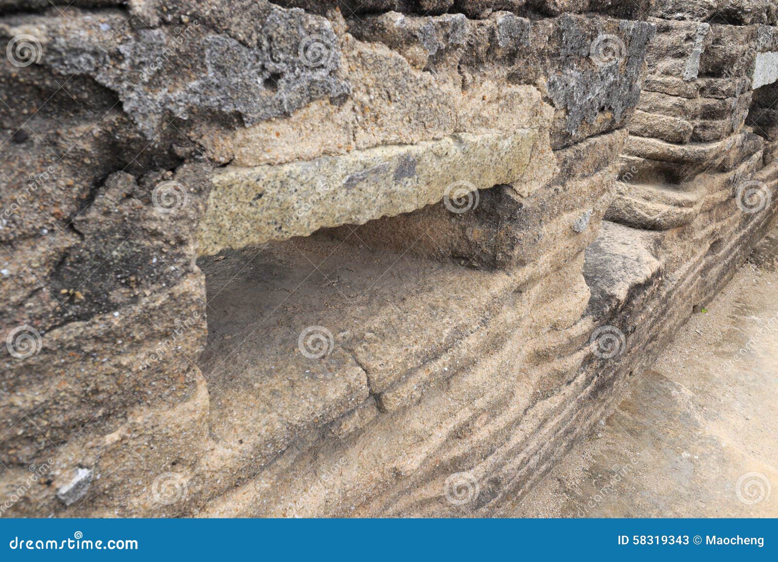 Rammed Earth Wall With Traditional Wrought Iron Window Stock ...