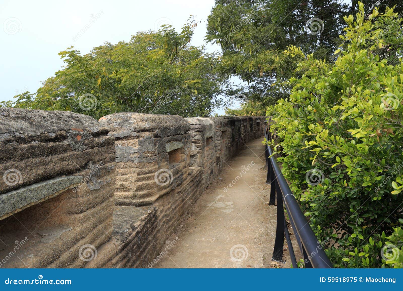 Crenels on the Rammed Earth Wall Stock Image - Image of wall, crenels ...
