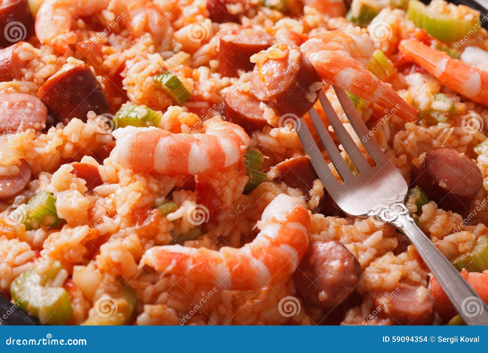 Creole Cuisine: Jambalaya Macro. Horizontal Background Stock Photo ... Creole Cuisine: Jambalaya Macro. Horizontal Background Stock Photo ...