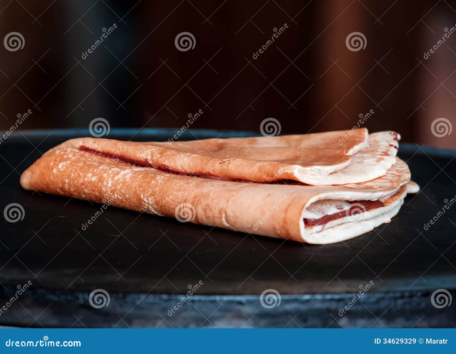 Crepe imagen de archivo. Imagen de cocinado, casero, flauta - 34629329