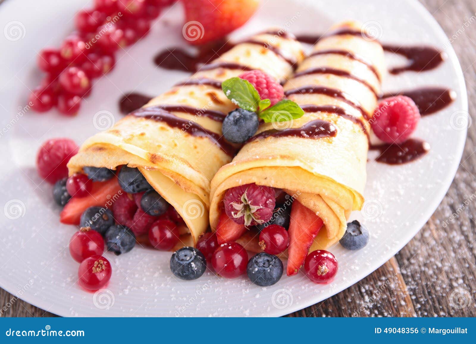 Crepe and berry fruit stock photo. Image of pancake, cake - 49048356