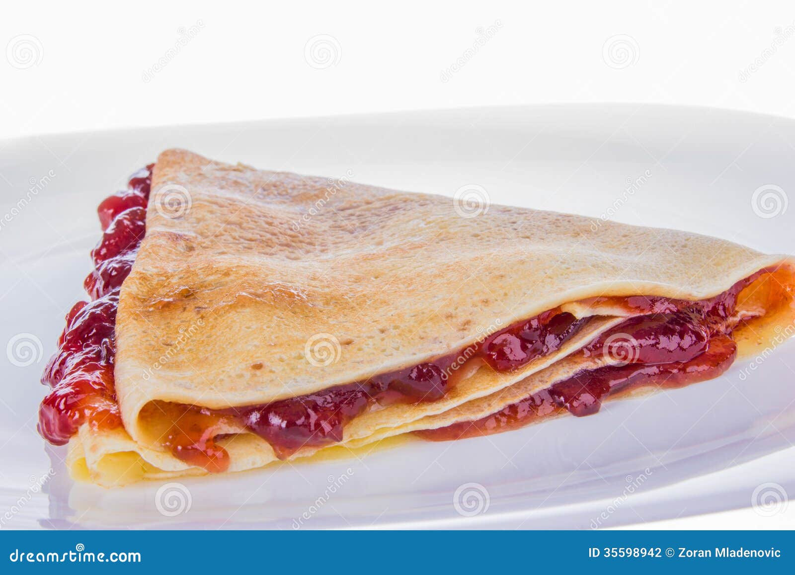 Crepe Con La Mermelada De Fresa Foto de archivo - Imagen de fondo ...