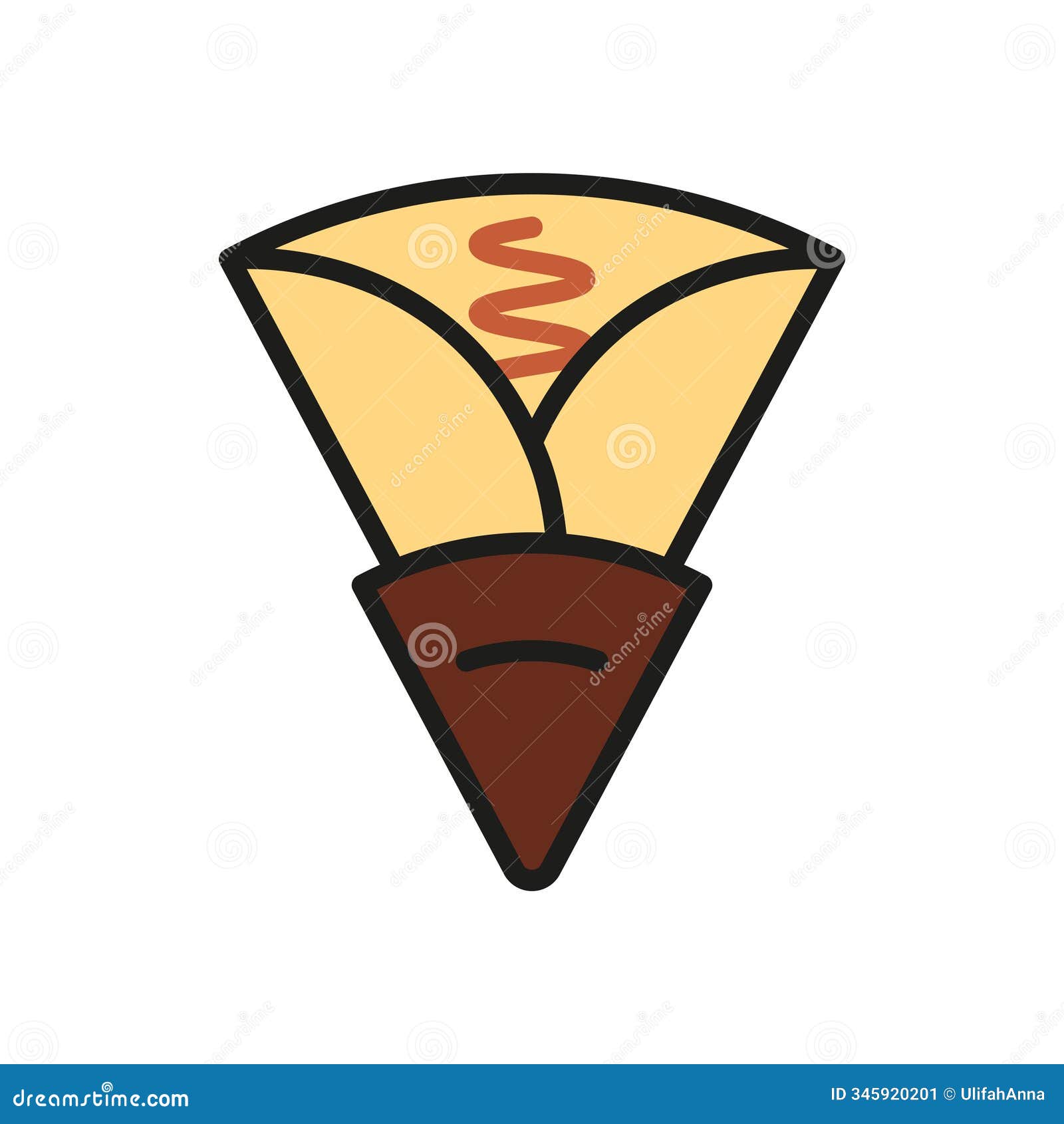 Crepe Food Beverage Icon Vector Basic Design Simple and Modern Stock ...