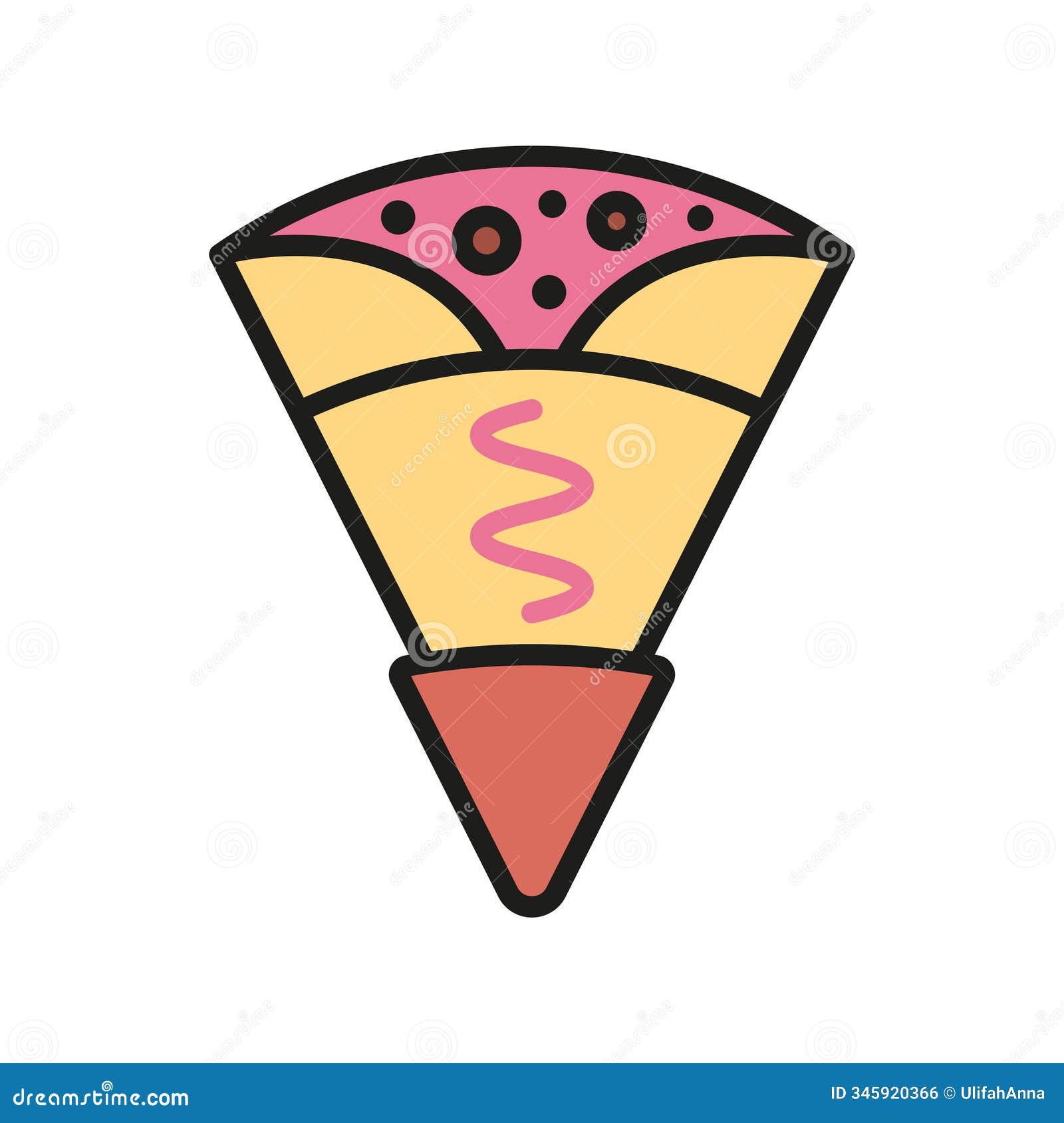 Crepe Food Beverage Icon Vector Basic Design Simple and Modern Stock ...
