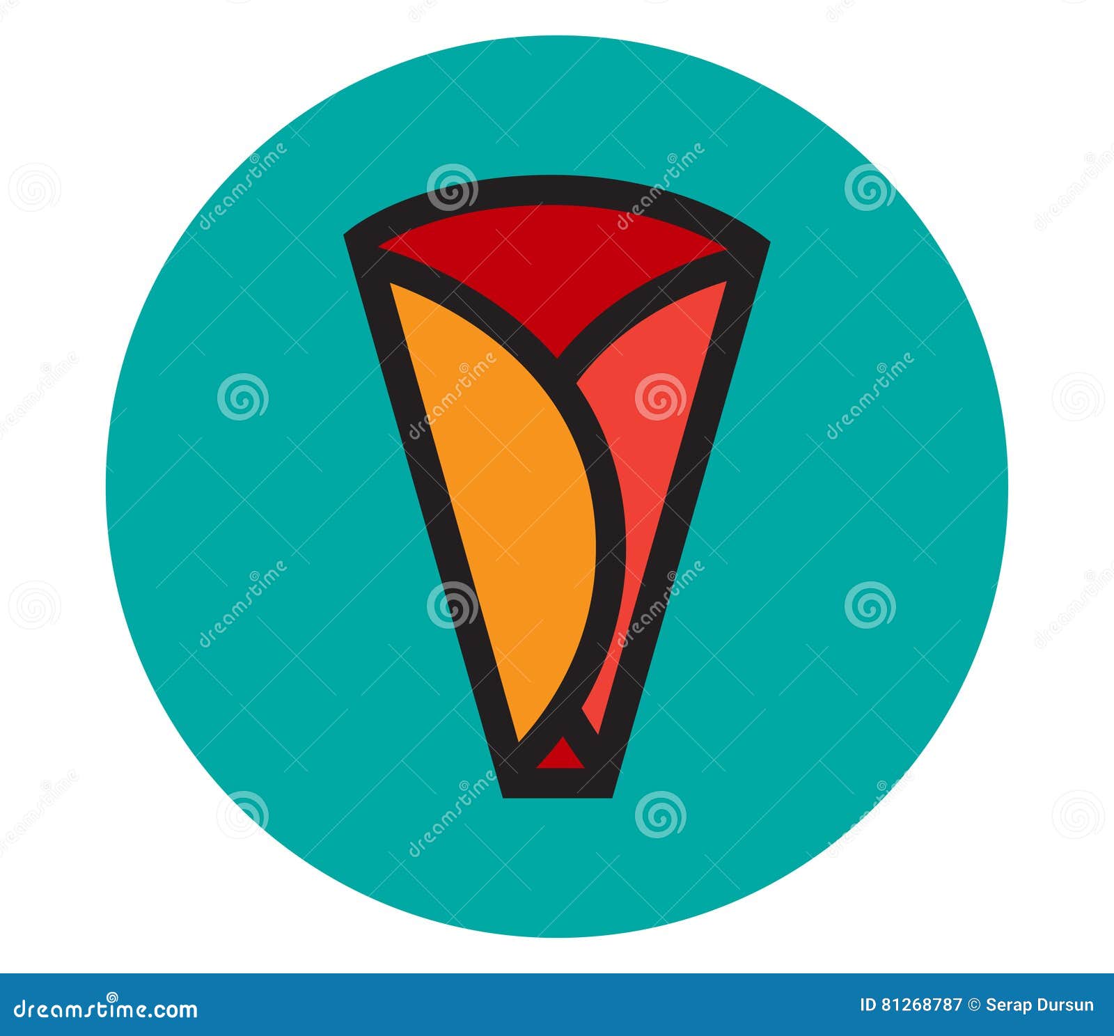 Crepe Icon Design stock illustration. Illustration of cafe - 81268787