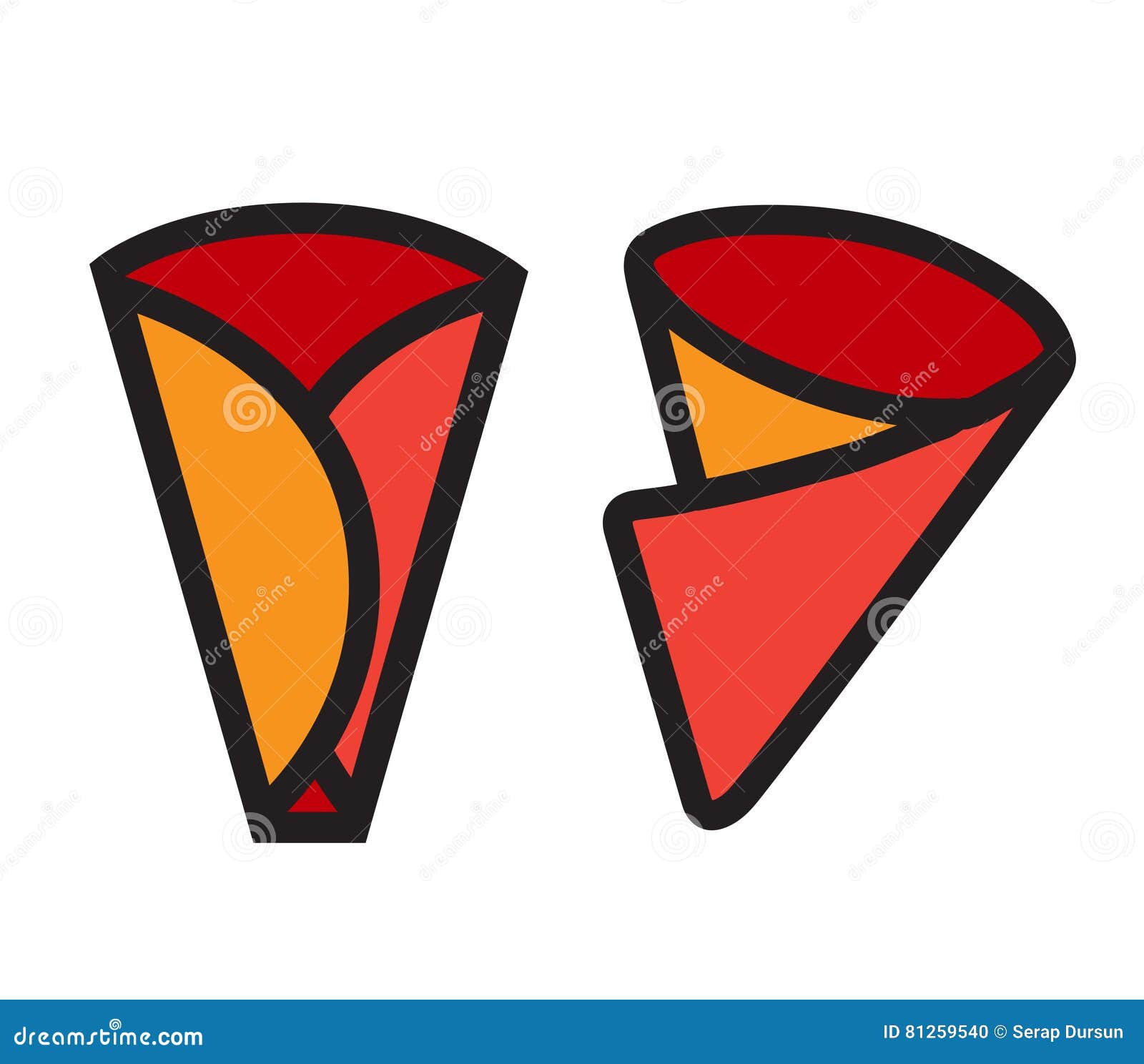 Crepe Icon Set Design stock illustration. Illustration of design - 81259540
