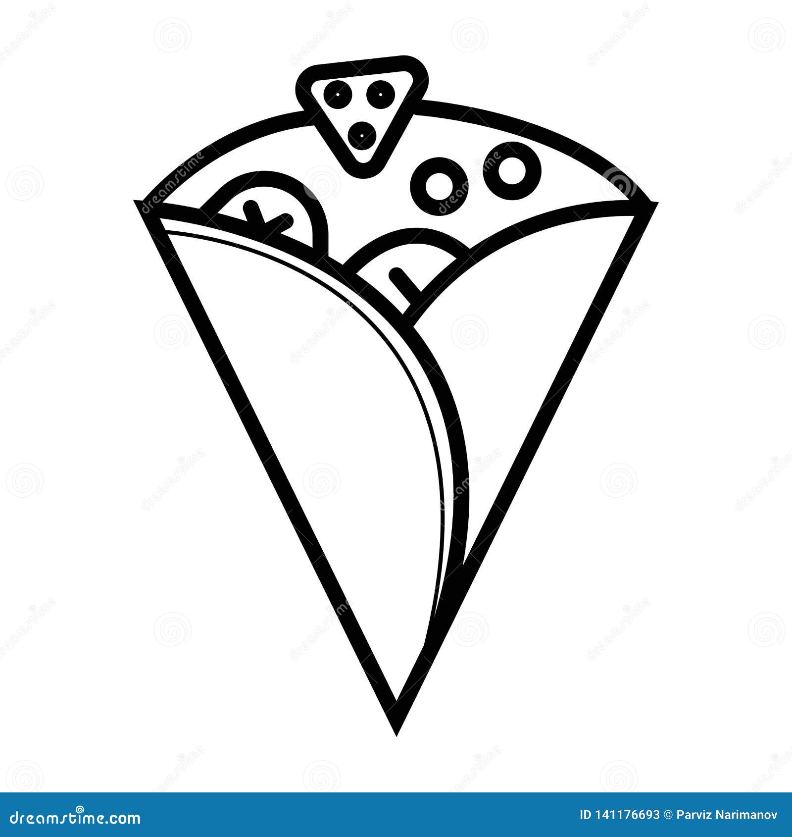 Crepe icon vector stock illustration. Illustration of cream - 141176693