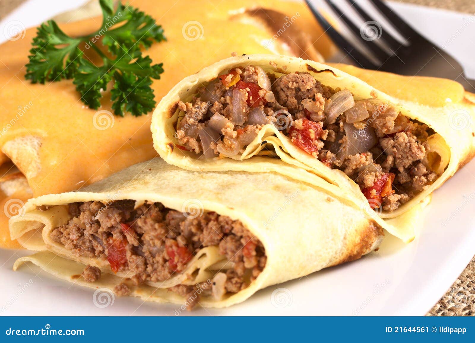 Crepe a la Hortobagy stock image. Image of meat, photograph - 21644561