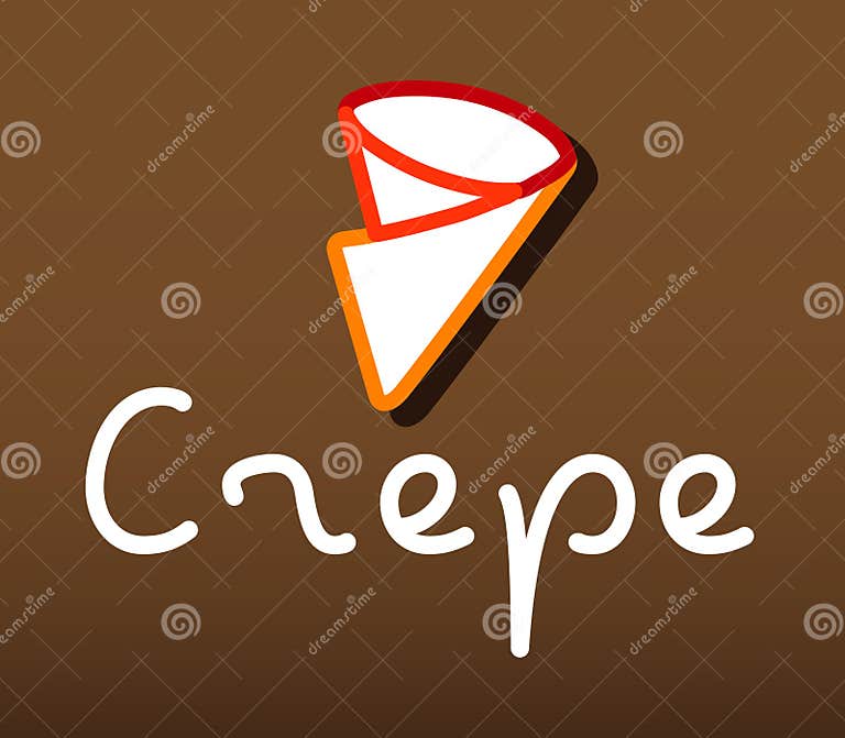Crepe Logo Design ilustração do vetor. Ilustração de europeu - 81268660