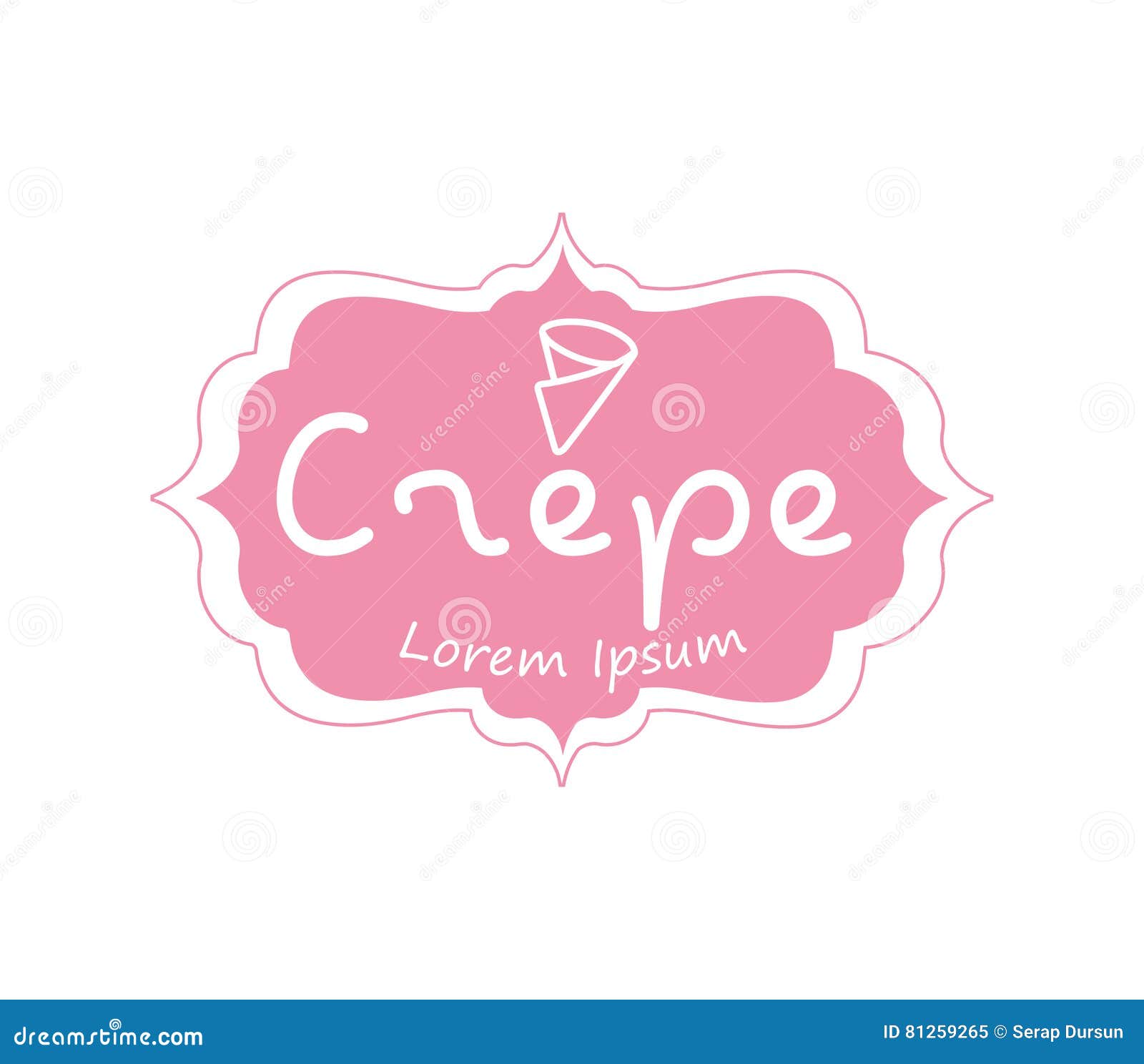 Crepe Logo Design stock vector. Illustration of breakfast - 81259265