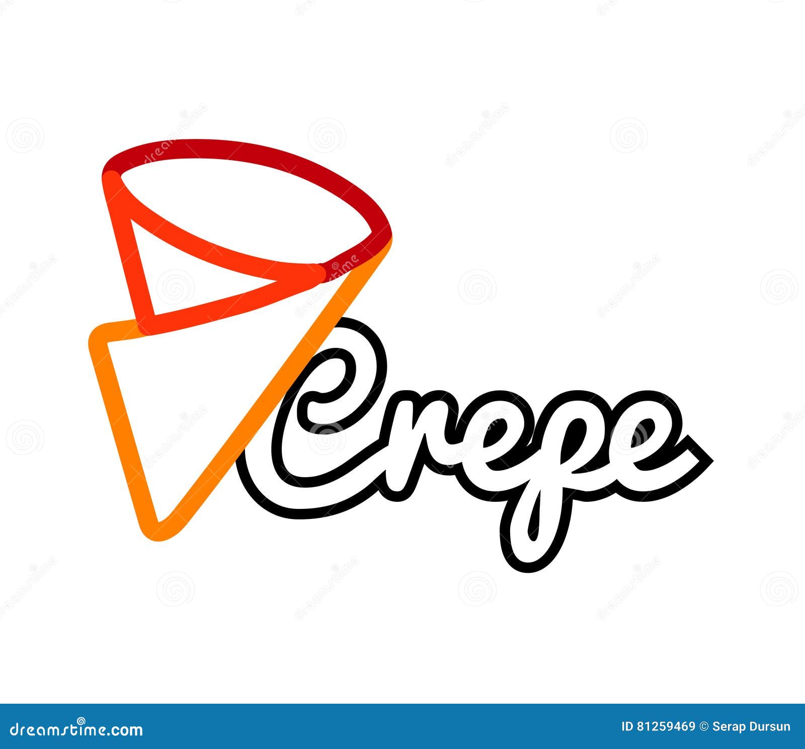 Crepe Logo Design stock vector. Illustration of diet - 81259469