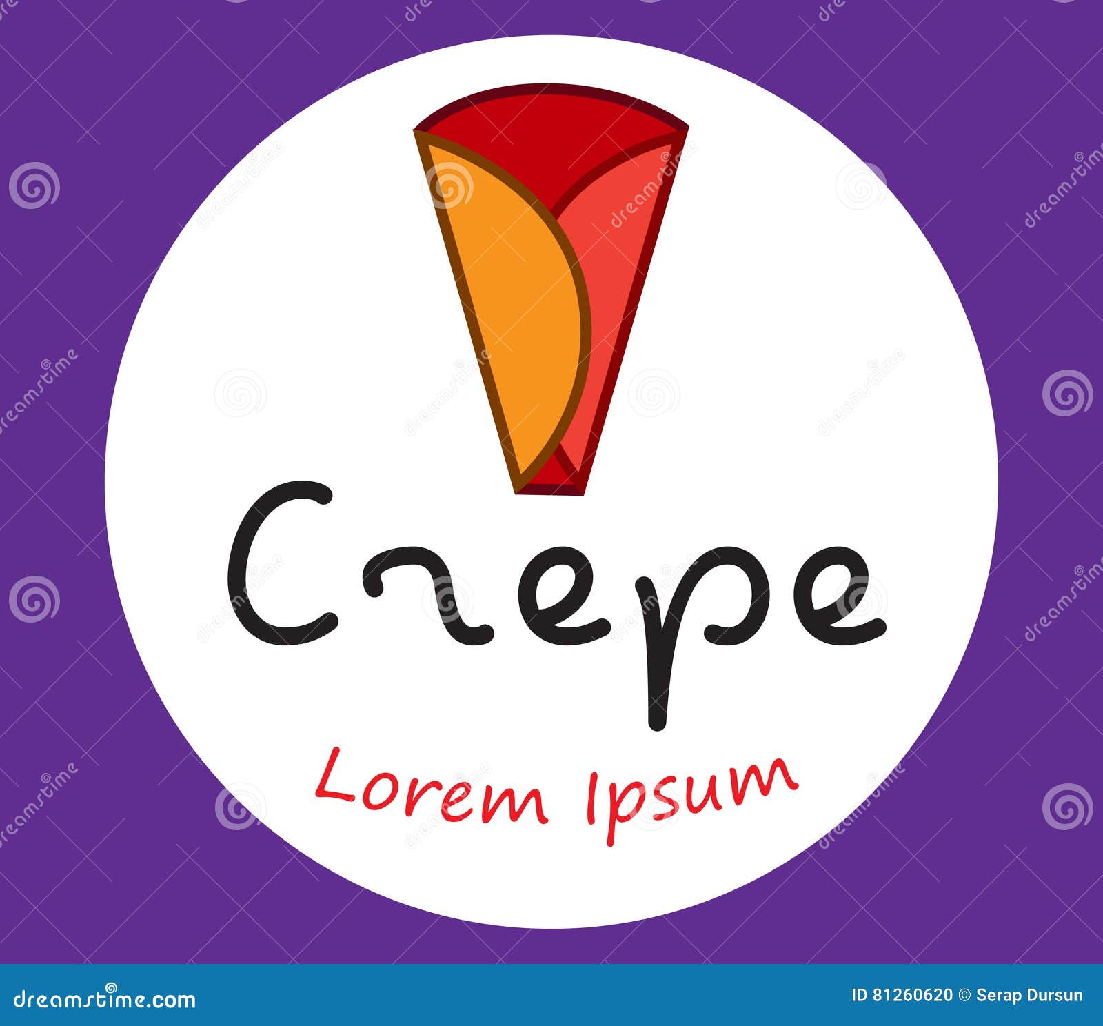 Crepe Logo Design stock illustration. Illustration of chef - 81260620