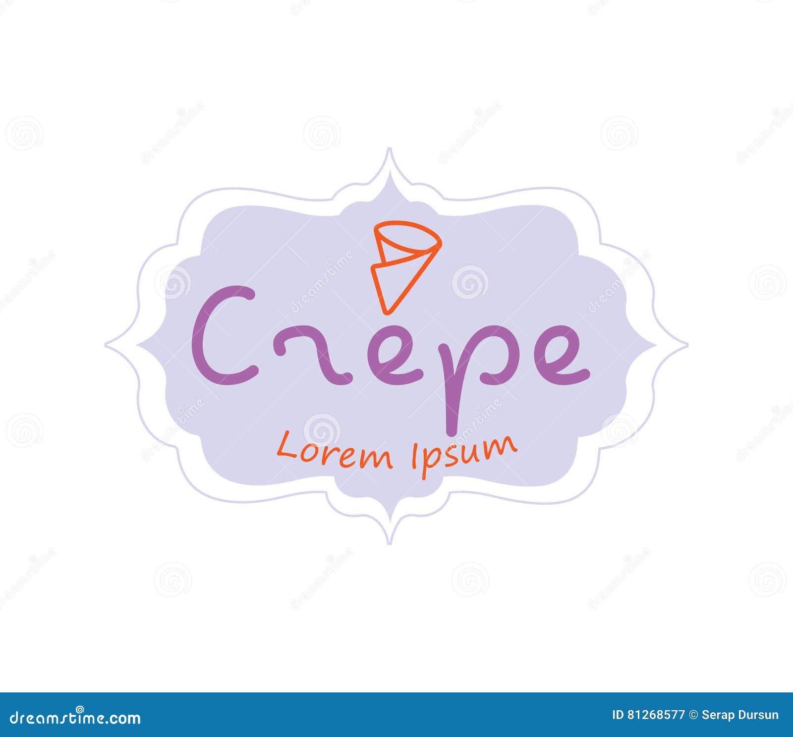 Crepe Logo Design stock illustration. Illustration of european - 81268577