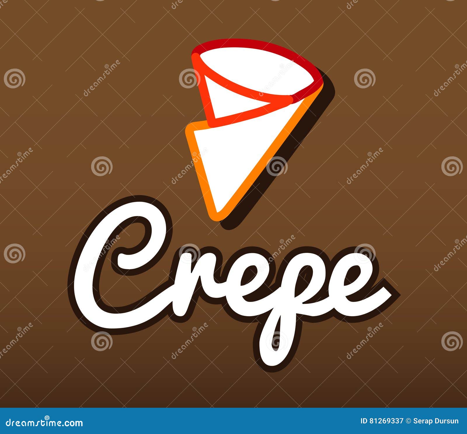Crepe Logo Design stock vector. Illustration of drawing - 81269337