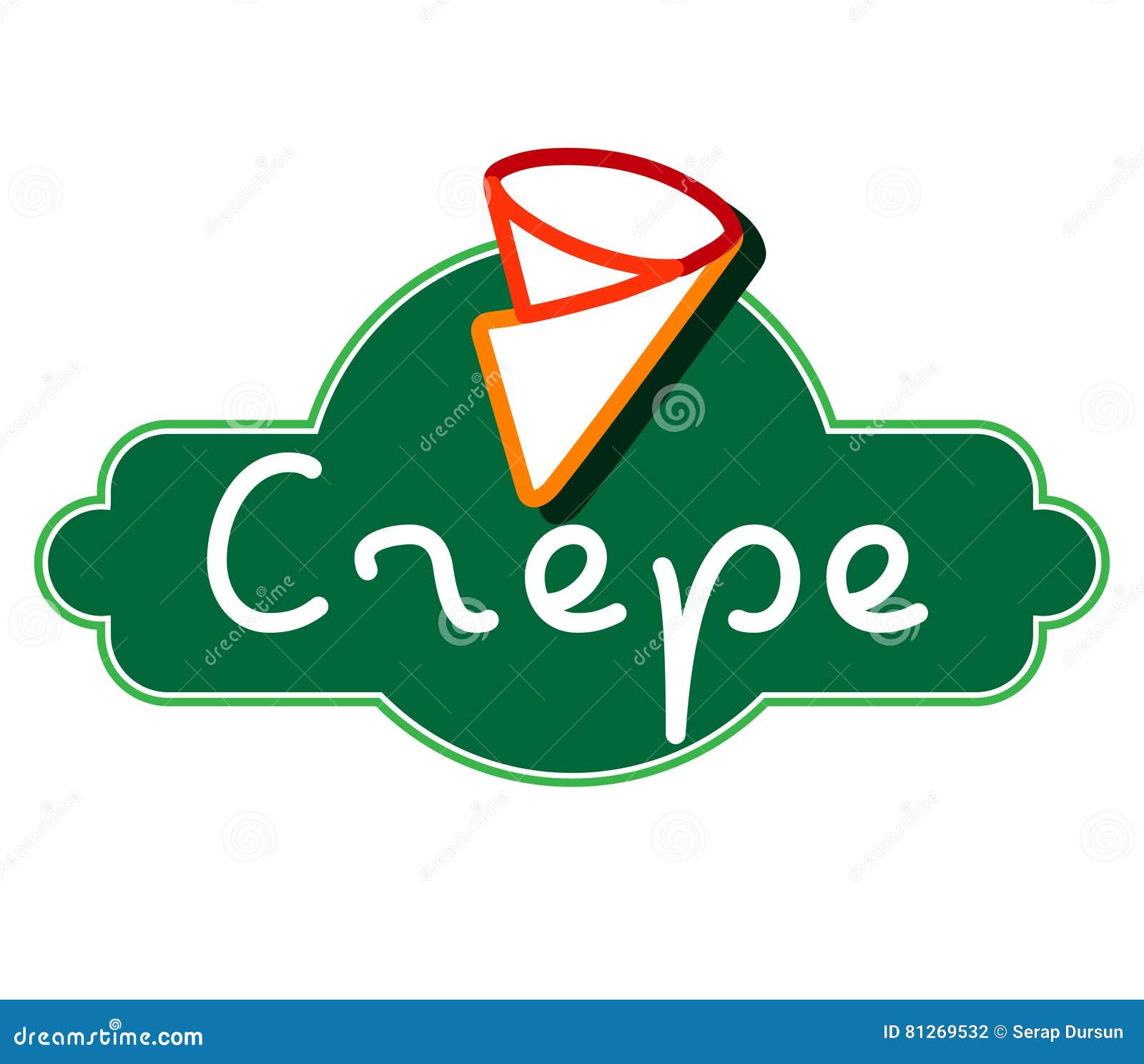 Crepe Logo Design stock illustration. Illustration of colorful - 81269532
