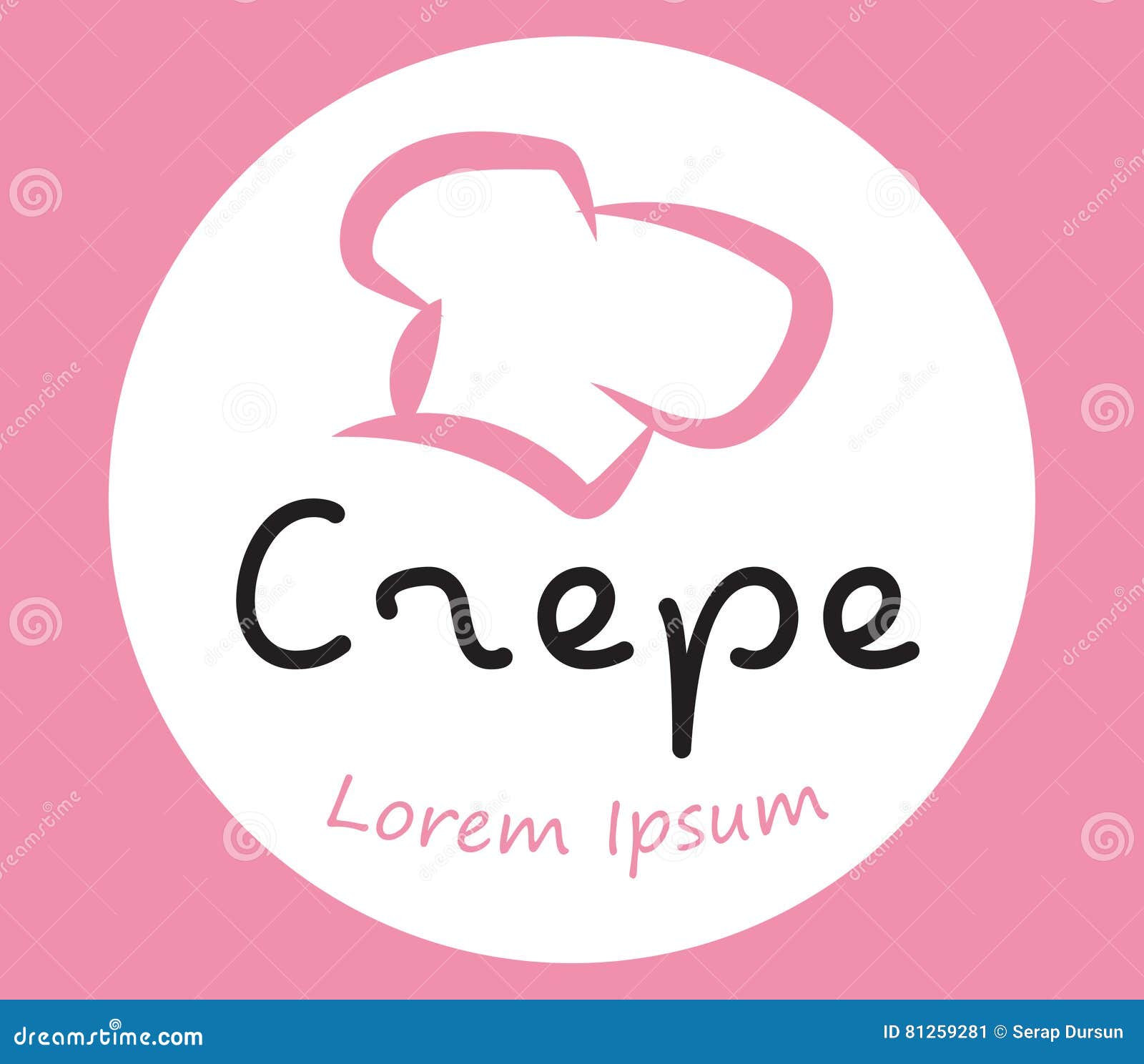 Crepe Logo Design stock vector. Illustration of dessert - 81259281