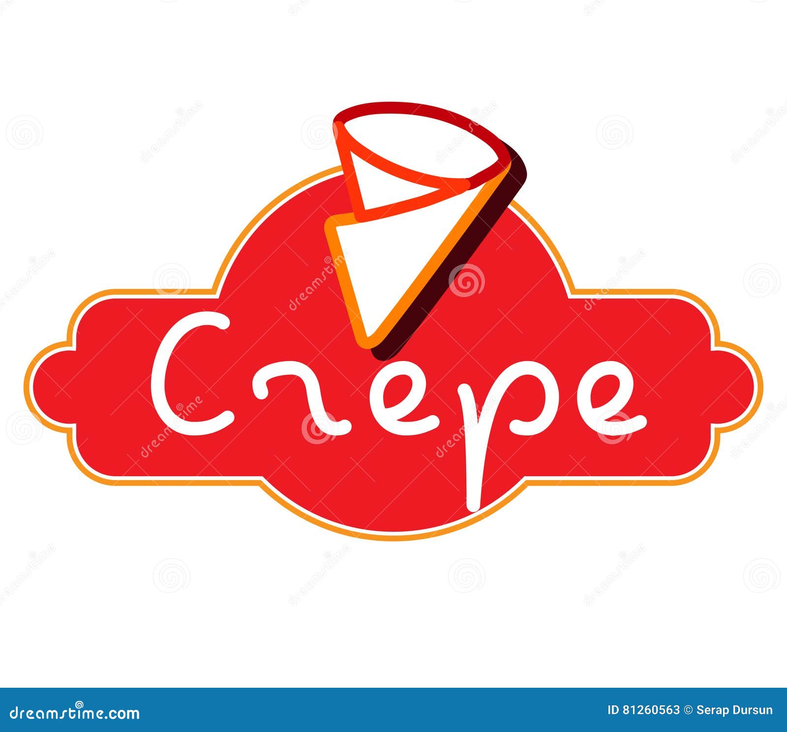 Crepe Logo Design With Chef`s Hat Vector Illustration | CartoonDealer ...