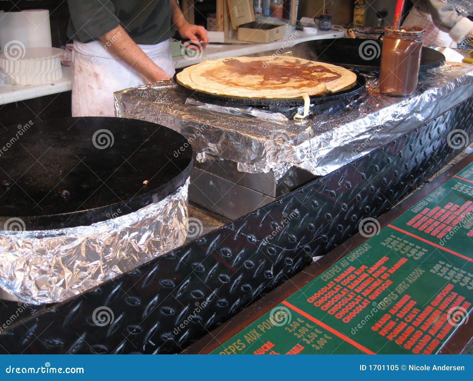 Crepe making stock image. Image of crepe, spread, adventure - 1701105