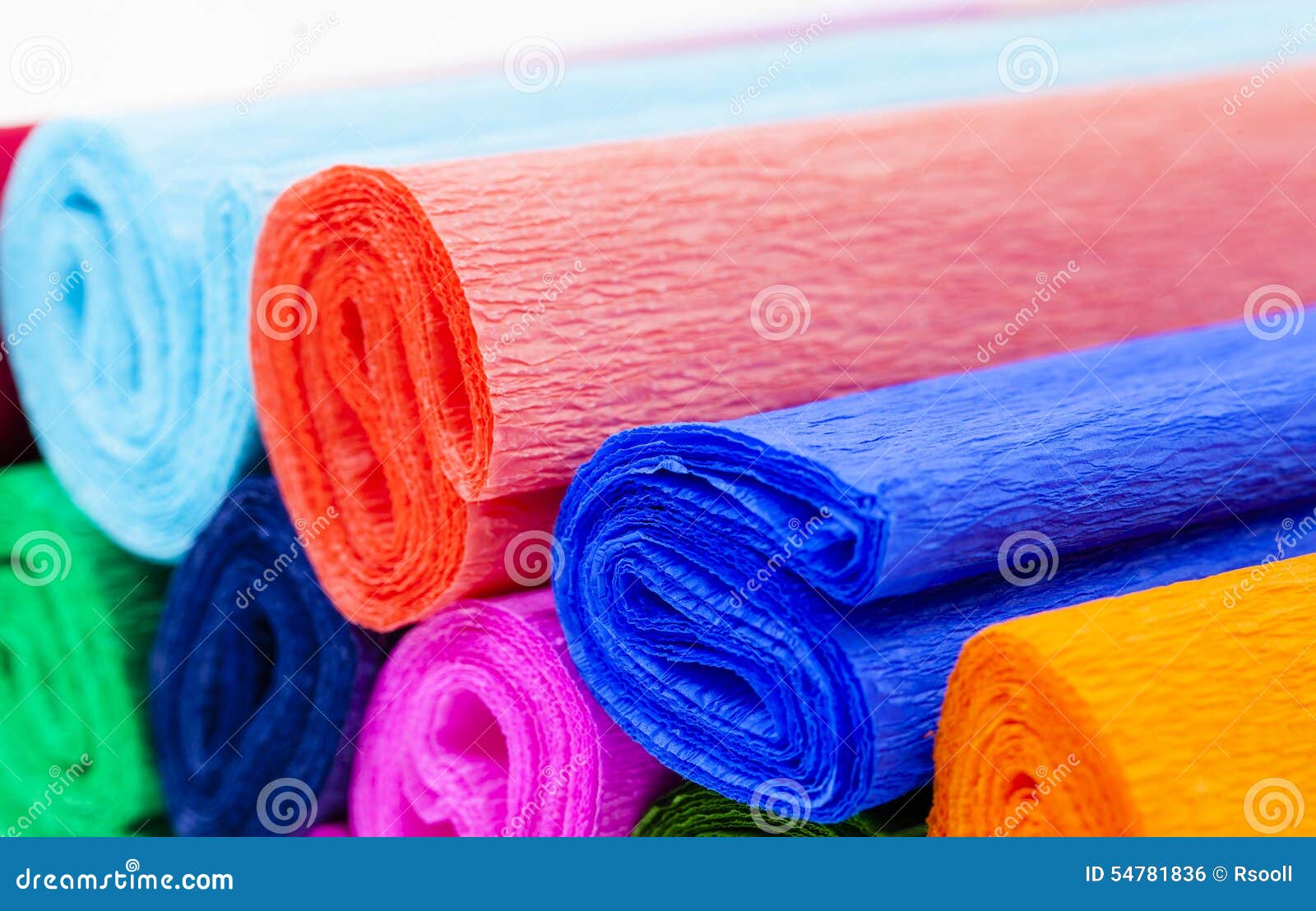Crepe paper stock photo. Image of circle, brightly, macro - 54781836