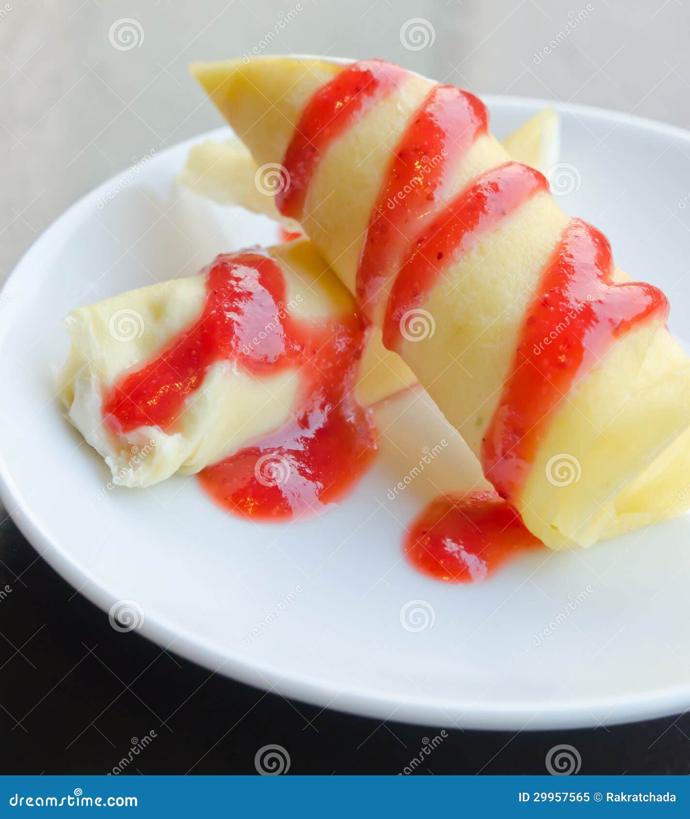 Crepe rolls stock image. Image of rolled, snack, syrup - 29957565