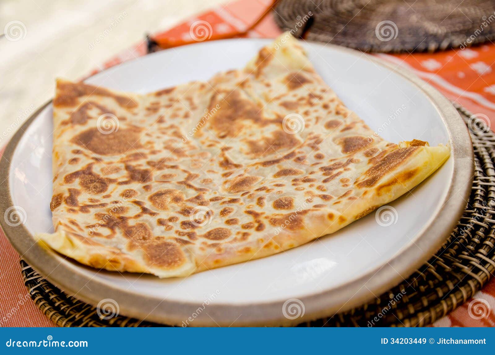 Crepe on a table stock image. Image of golden, baked - 34203449