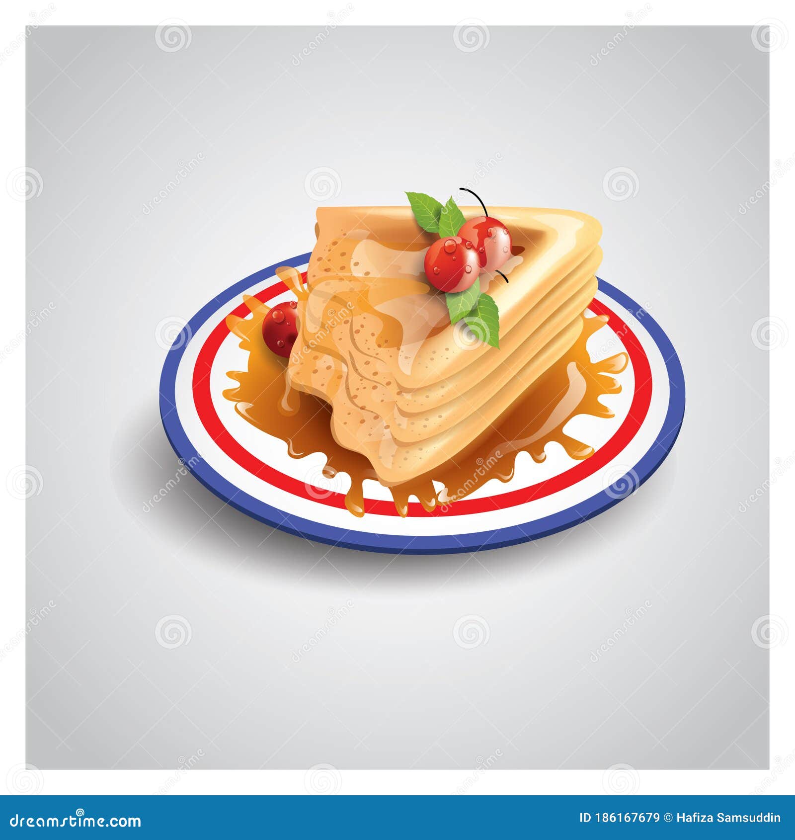 Crepe Vector Illustration Isolated On White Background | CartoonDealer ...