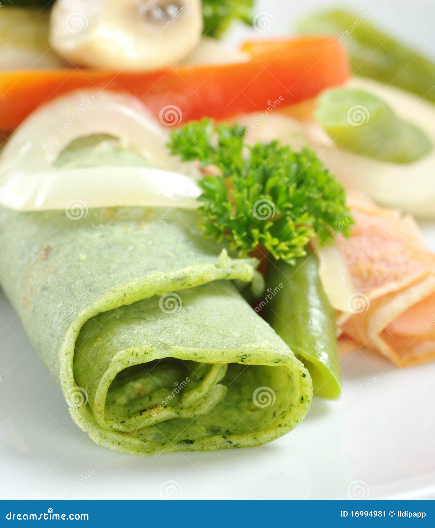 Crepe with Vegetables stock image. Image of parsley, herb - 16994981