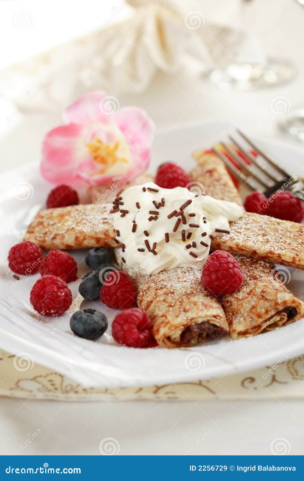 Crepes stock image. Image of afters, white, chocolate - 2256729