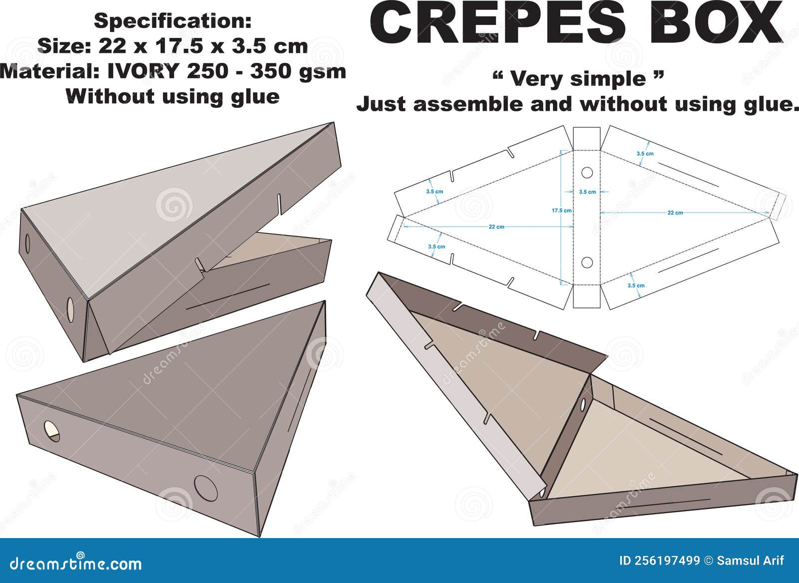 Crepes Box Vector Layout stock vector. Illustration of easy - 256197499
