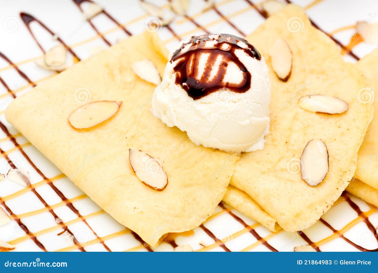Crepes with Ice Cream stock image. Image of nuts, food - 21864983