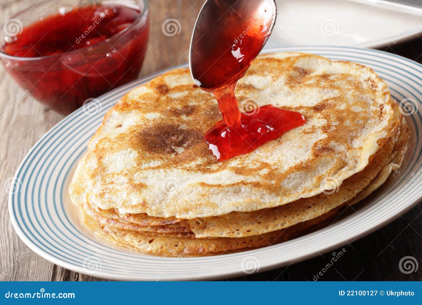 Crepes with jam stock image. Image of pancake, pancakes - 22100127