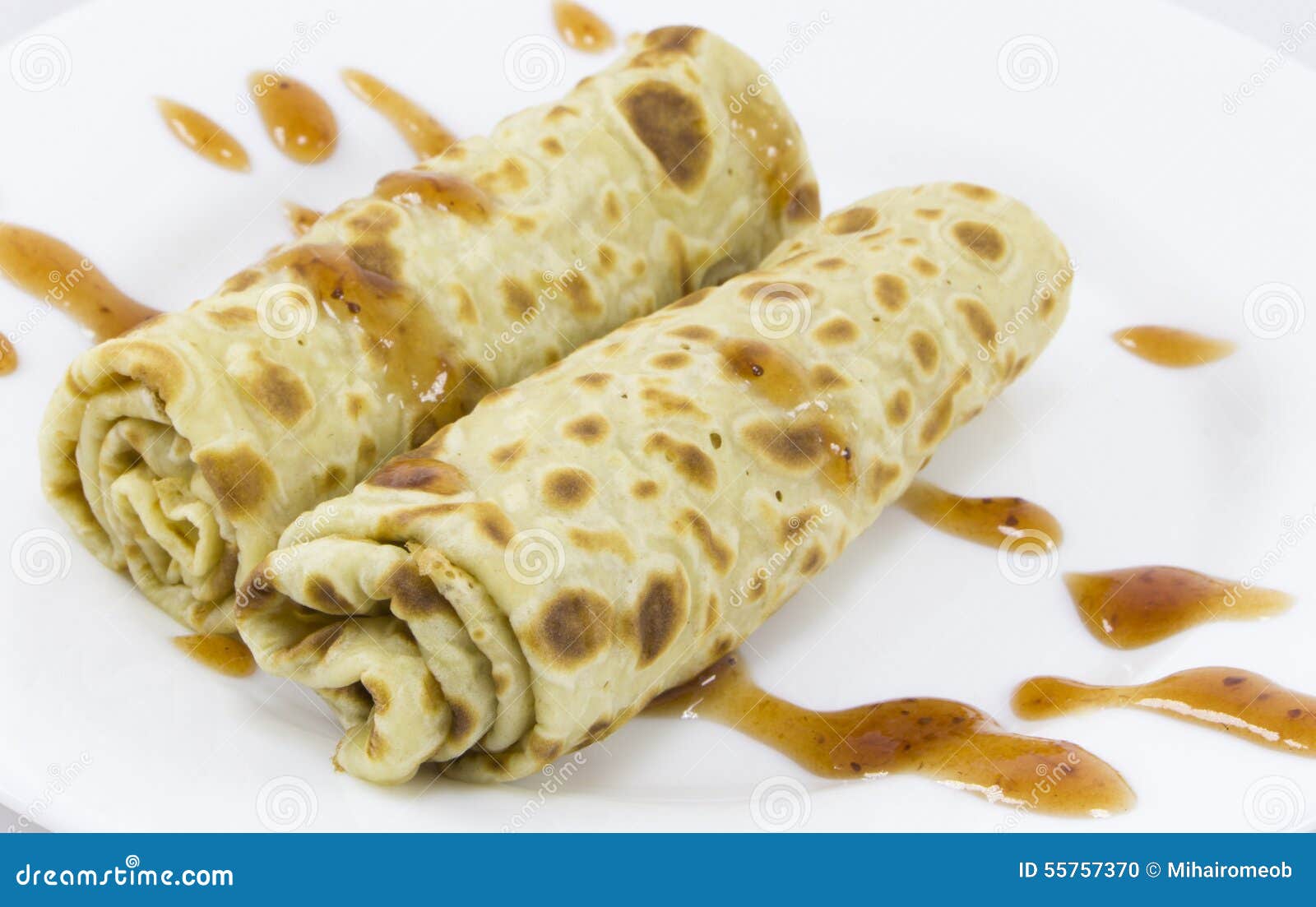 Crepes (pancakes) with Syrup Stock Photo - Image of breakfast, close ...