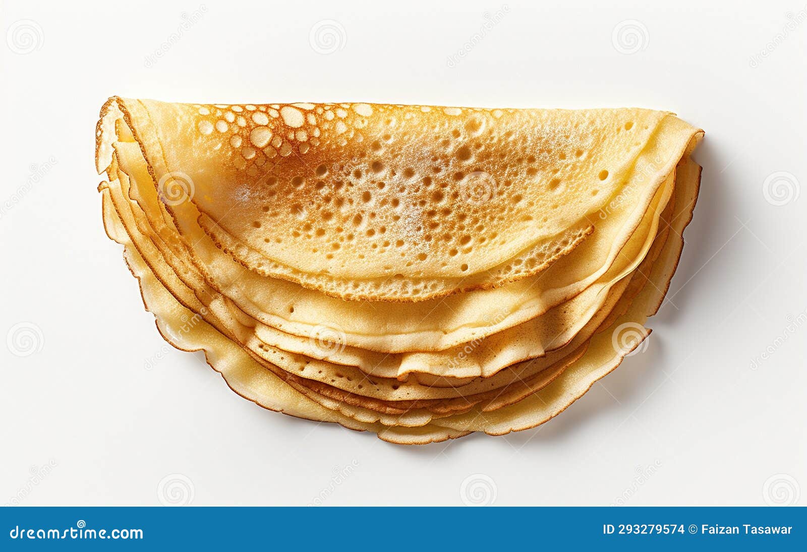 Crepes Set Against a White Background -Generative Ai Stock Illustration ...