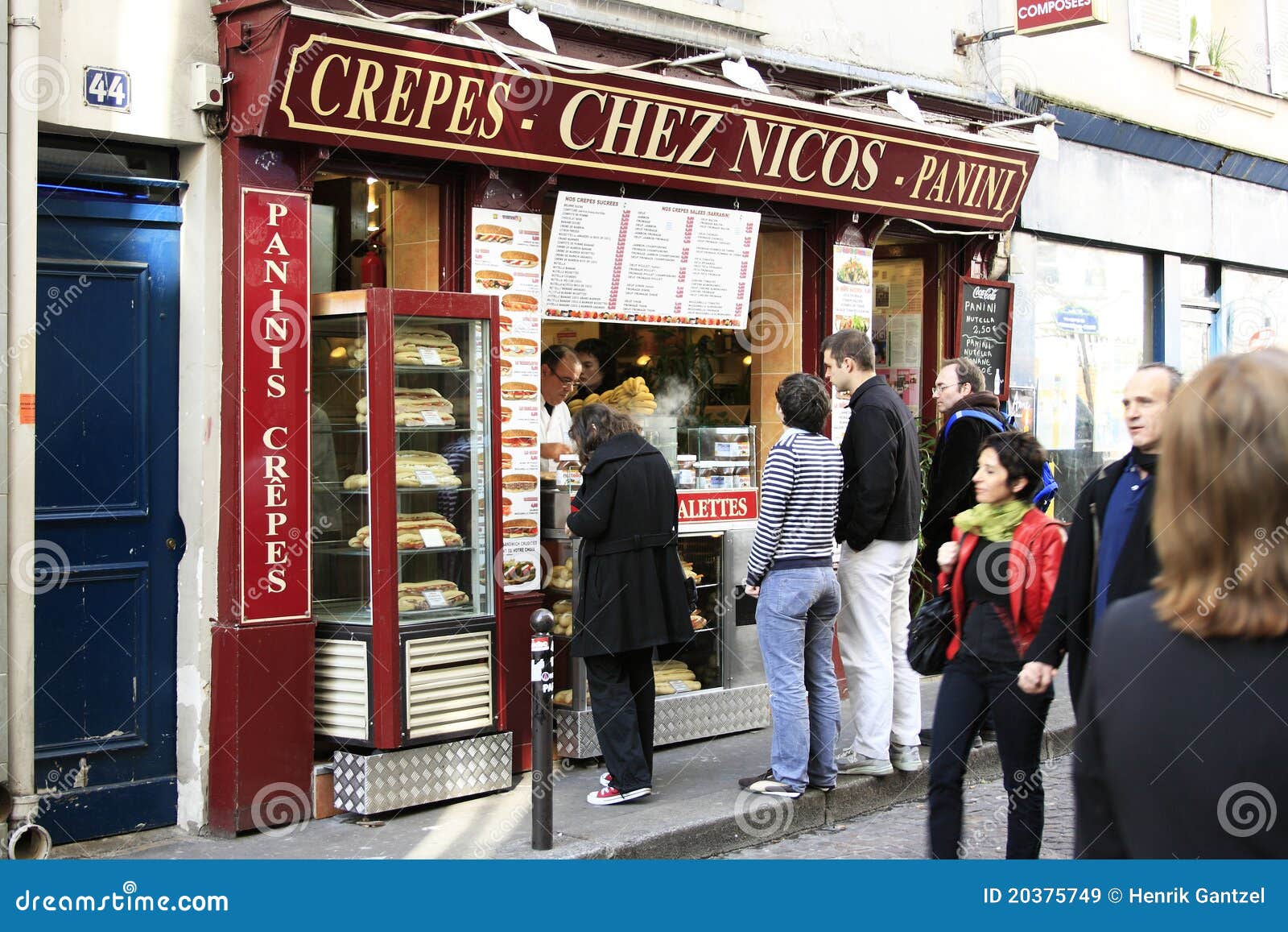 Crepes Street Restaurant I Paris Editorial Stock Image - Image of ...