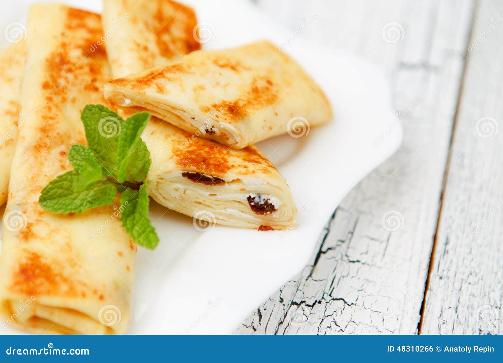 Crepes stock photo. Image of crepes, indoors, rolled - 48310266