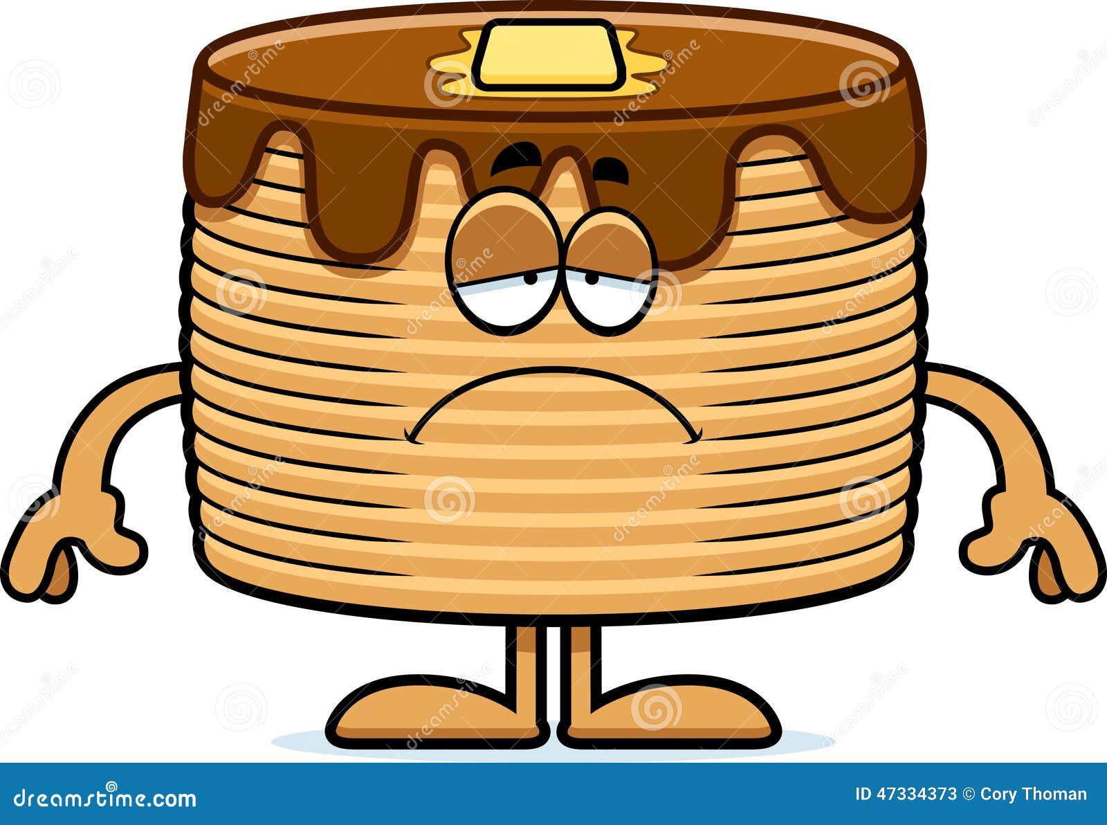 Crepes Tristes De La Historieta Ilustración del Vector - Ilustración de ...