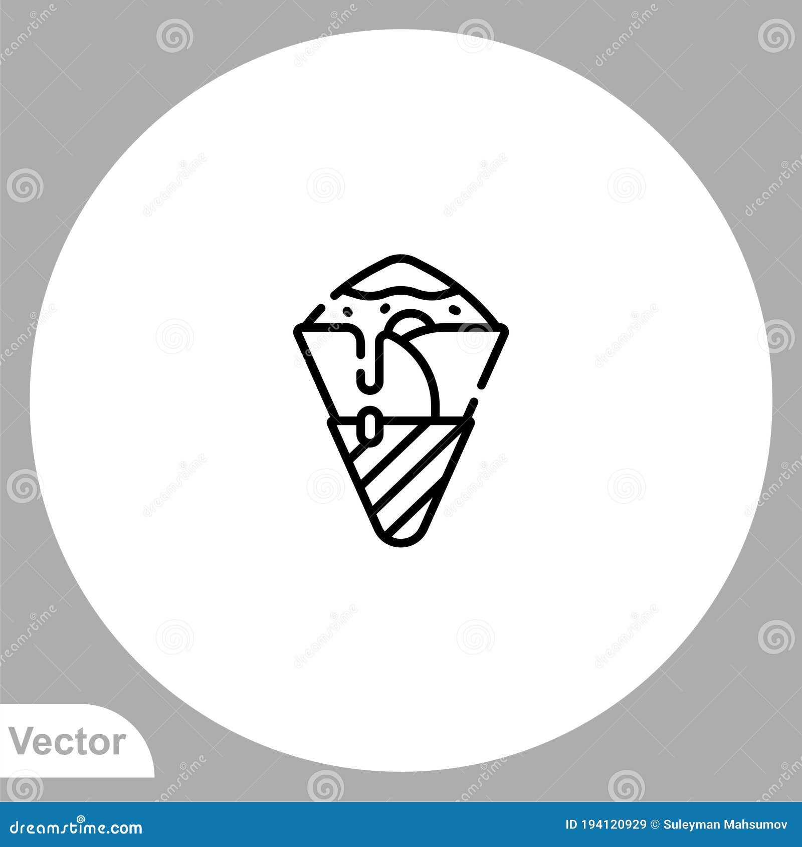 Crepes Vector Icon Sign Symbol Stock Vector - Illustration of delicious ...