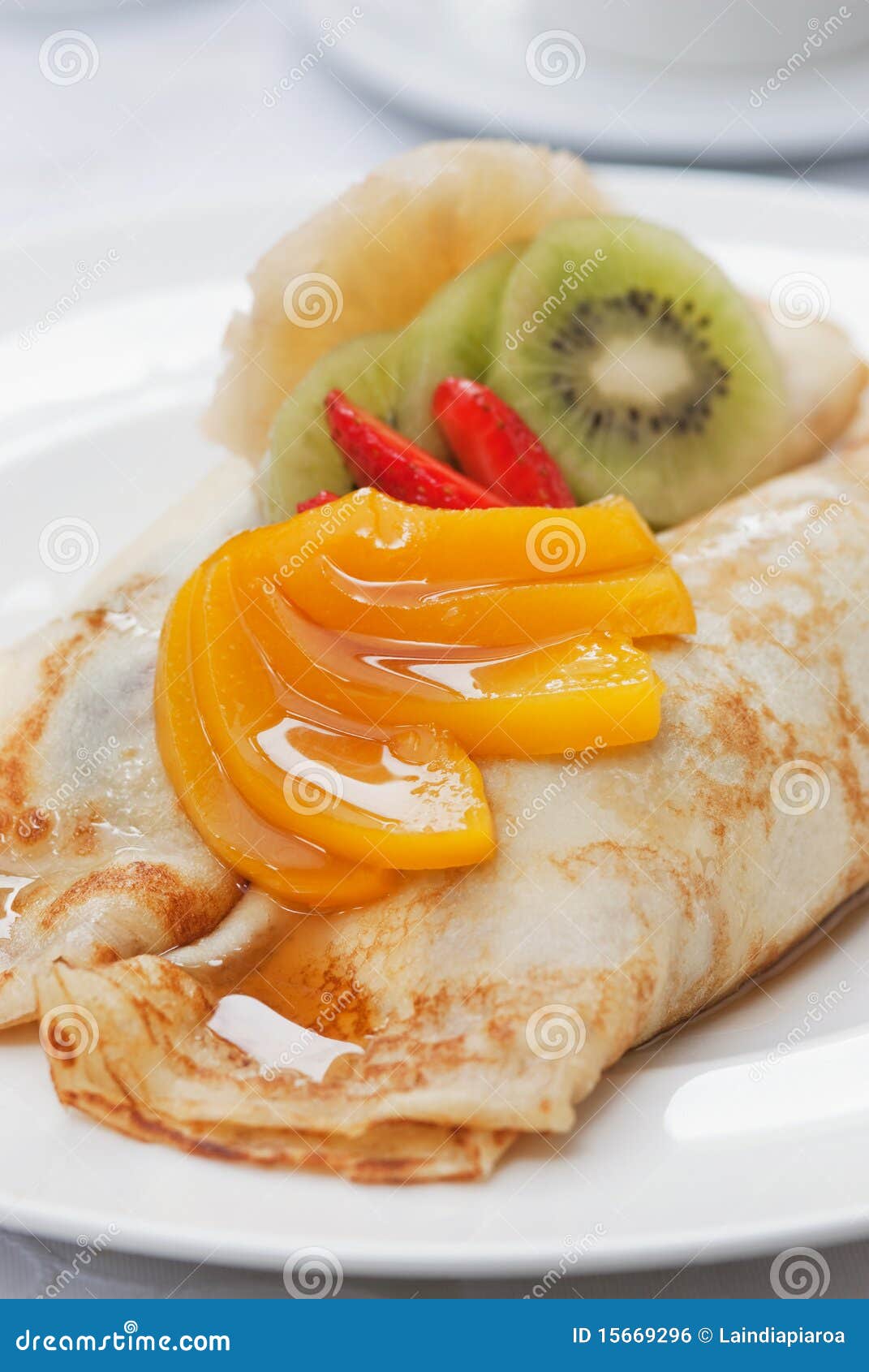 Creps with fruits stock photo. Image of snack, food, homemade - 15669296