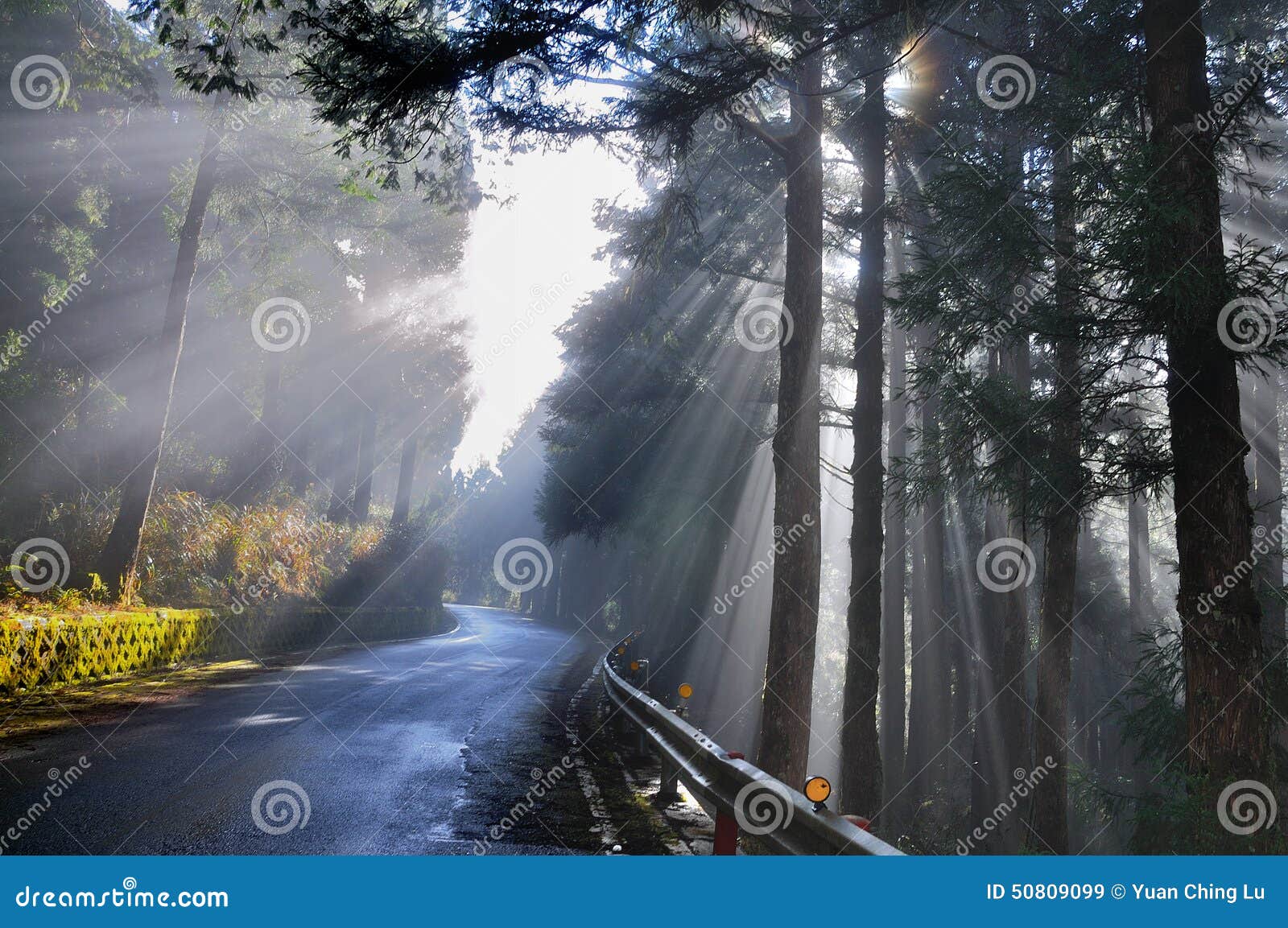 Crepuscular Sun Rays From The Hidden Sun Through Clouds With Silver ...