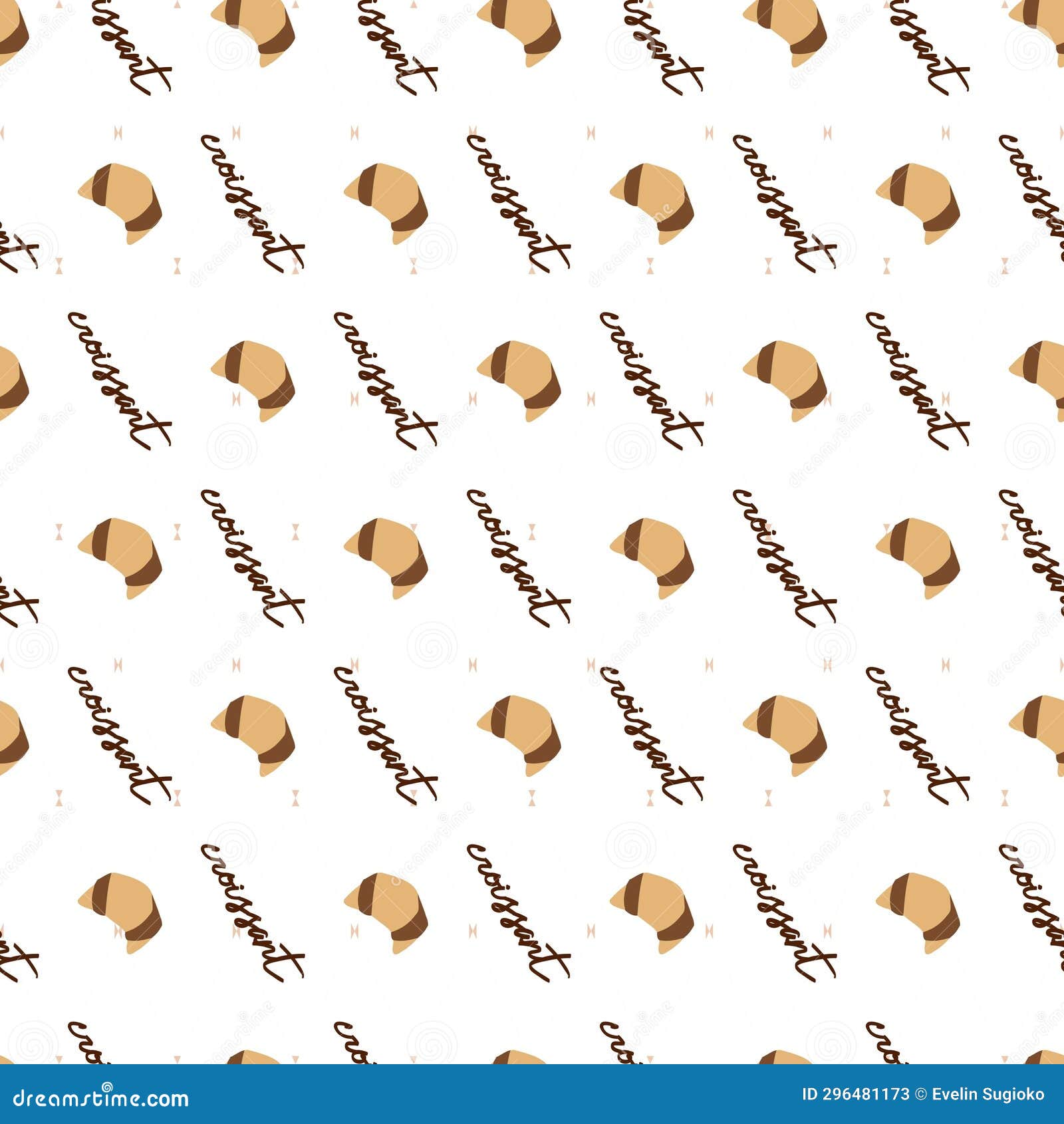 Crescent Cravings Gourmet Croissant Vector Pattern Stock Illustration ...