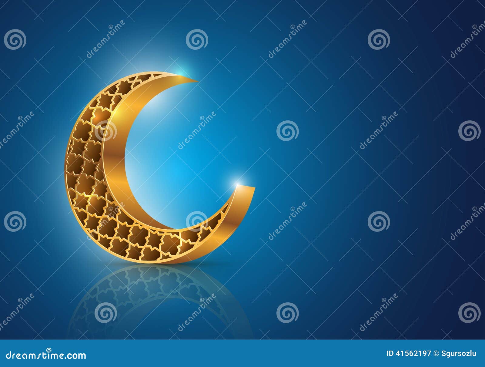Crescent de Ramadan ilustración del vector. Ilustración de islam - 41562197