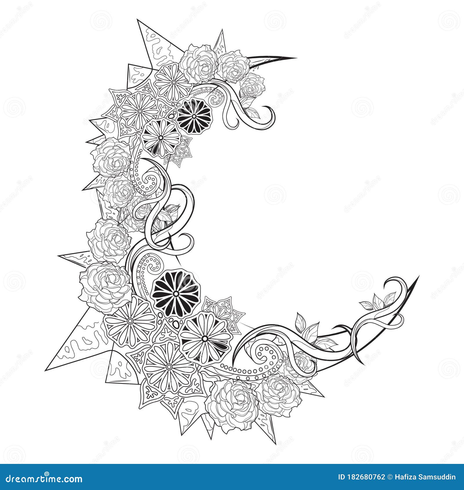 Crescent design stock vector. Illustration of crescent - 182680762