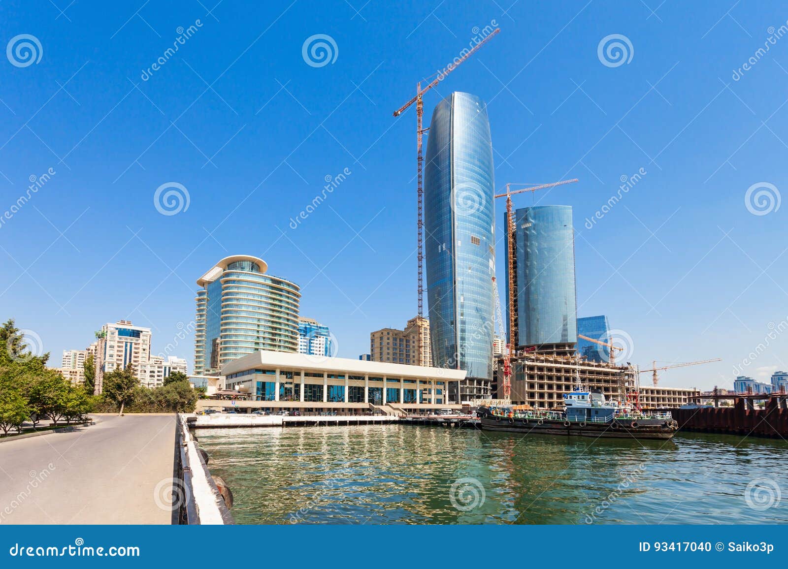 Crescent Development Project, Baku Stock Photo - Image of tower ...